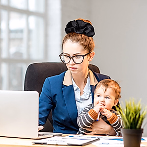 Oversized Satin Hair Scrunchies - 6 Pieces 7.2 Inch Elastic Silk Hair Bands, Large Ponytail Holders for Women and Girls