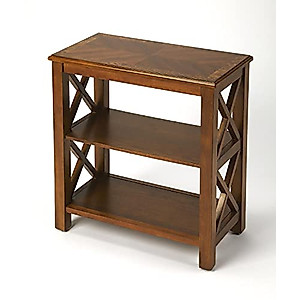 BUTLER VANCE OLIVE ASH BURL BOOKCASE