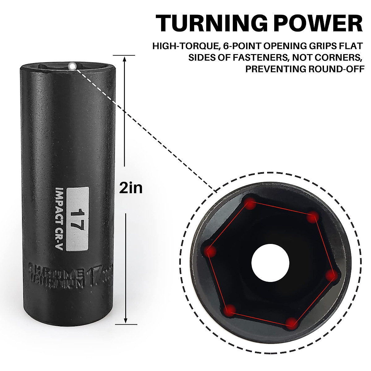 SEKETMAN 3/8-Inch Drive Impact Socket Set,49 Pieces,SAE/Metric,Deep/Shallow,(5/16"-3/4",8mm-22mm),6 Point,CR-V Steel,Includes Extension Bar,Adapter and Universal Joint