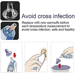 400 Pack Ear Thermometer Probe Covers, Disposable Refill Lens Filters Caps Compatible for All B raun Models Digital Thermometers Sleeve
