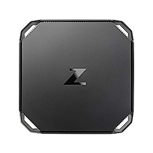 HP Z2 Mini G4 Workstation Bundle with Intel Xeon E-2144G, 16GB DDR4, 256GB NVMe SSD, 2 x HP Z27n Monitors, Quadro P600 Graphics, Wireless Keyboard and Gel Pad, Windows 10 Pro