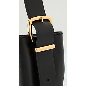 Madewell Women's The Essential Bucket Tote in Leather, True Black, One Size