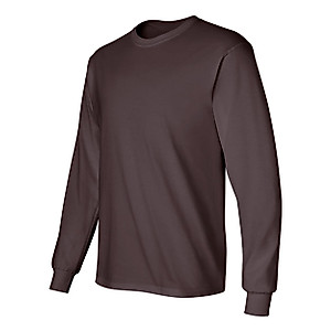 Gildan 100% Cotton Long-Sleeve T-shirt (G2400) Tee X-Large Dark Chocolate