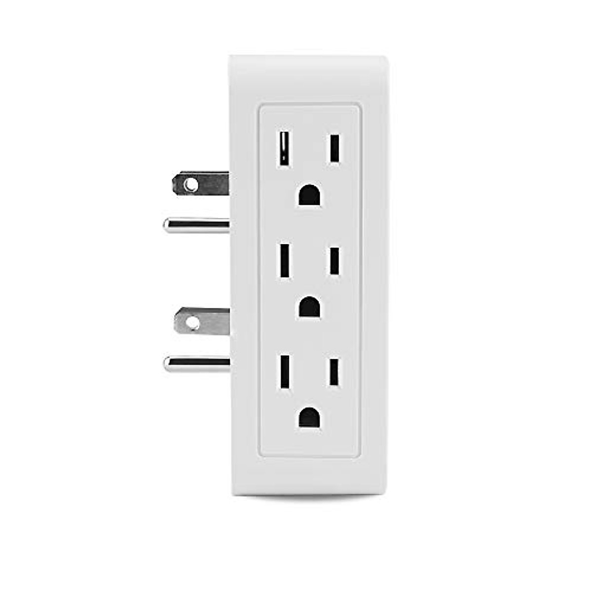 Plug in Outlet Extender,6 Grounded Outlet to The Side,Wall tap Side Access Adapter,Electrical Wall Plug,UL Listed,2 Pack