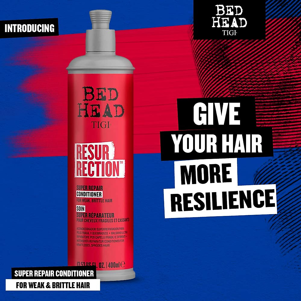 TIGI Bed Head RESURRECTION REPAIR CONDITIONER FOR DAMAGED HAIR 13.53 fl oz