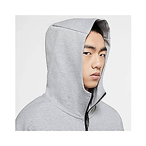 Nike Men's Sportswear Tech Fleece Full-Zip Hoodie, Dark Grey Heather/Black, X-Large