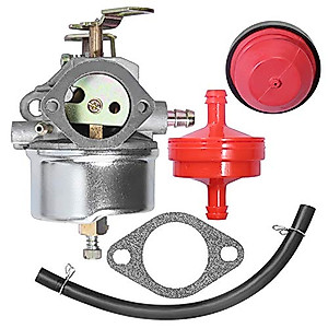 Carburetor for Tecumseh 632110 632111 632334 632370 632536 640105 632334A 632370A Snowblower w/Fuel Line Fuel Filter Primer Bulb Gasket