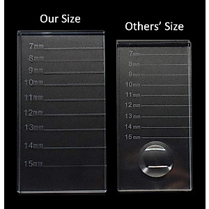 Eyelash Extension Crystal Pallet Lash Holder Tray Bigger Size with Storage Case 4.3x2.4 Inch,7-15 mm