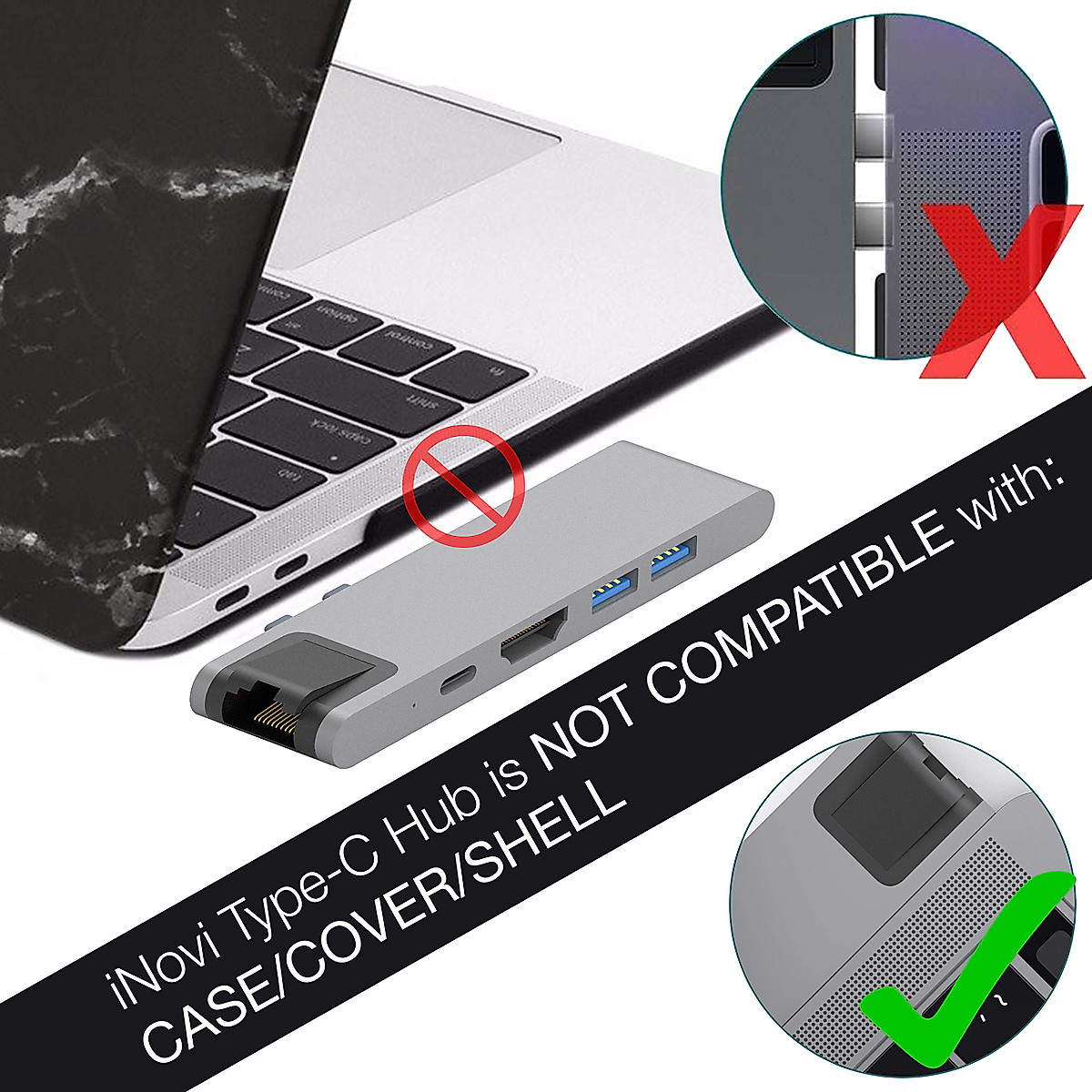 USB C Hub Adapter for MAC, 2020 Model, Multi-Port Dongle 4K HDMI, Ethernet, USB-C Thunderbolt 3, SD/Micro Card Reader, USB 3.0 - Compatible with MacBook Pro 2016-2020 and MacBook Air 2018-2020