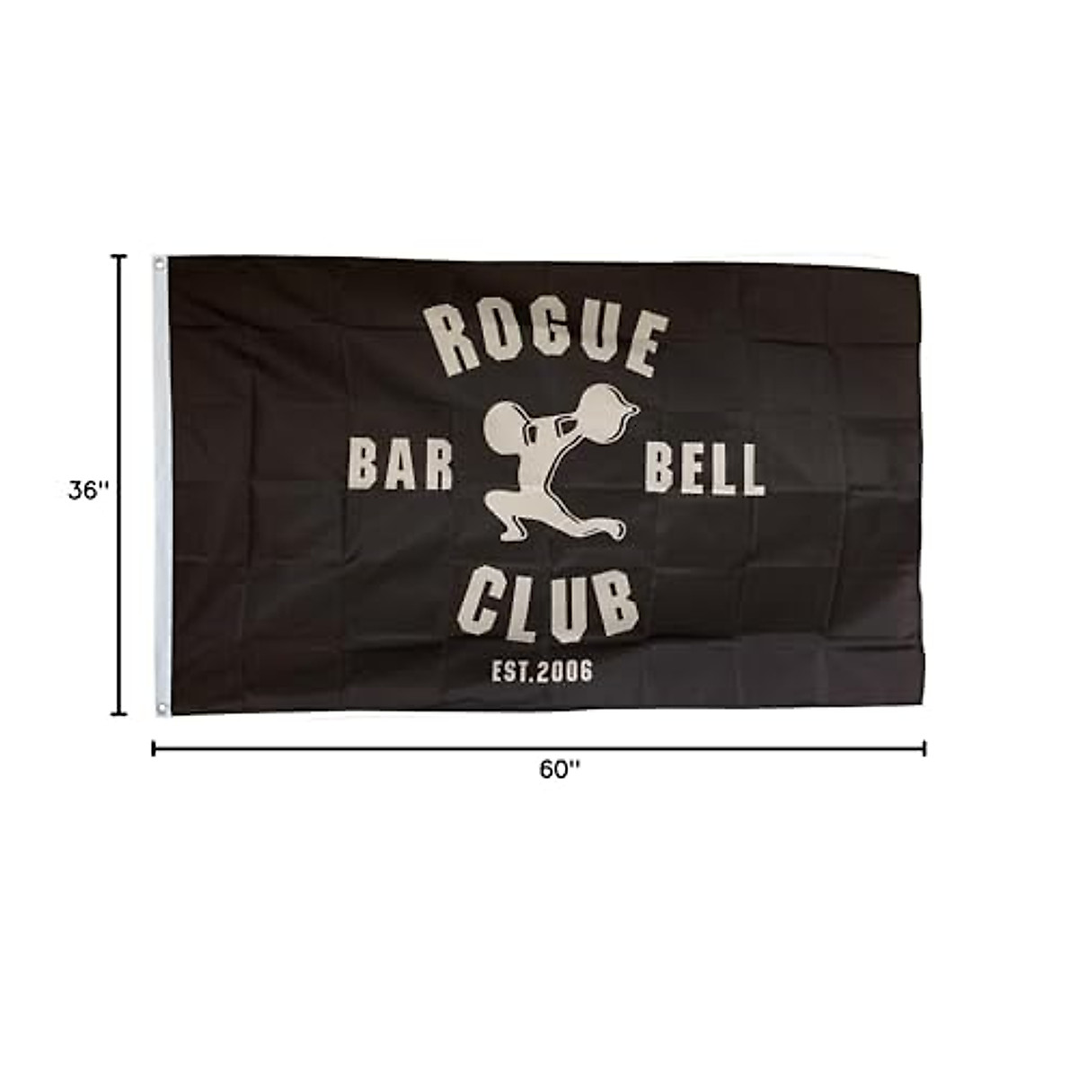 Daoops of Rogue Barbell Club Flag Black Gym Garage Fitness 3x5ft banner