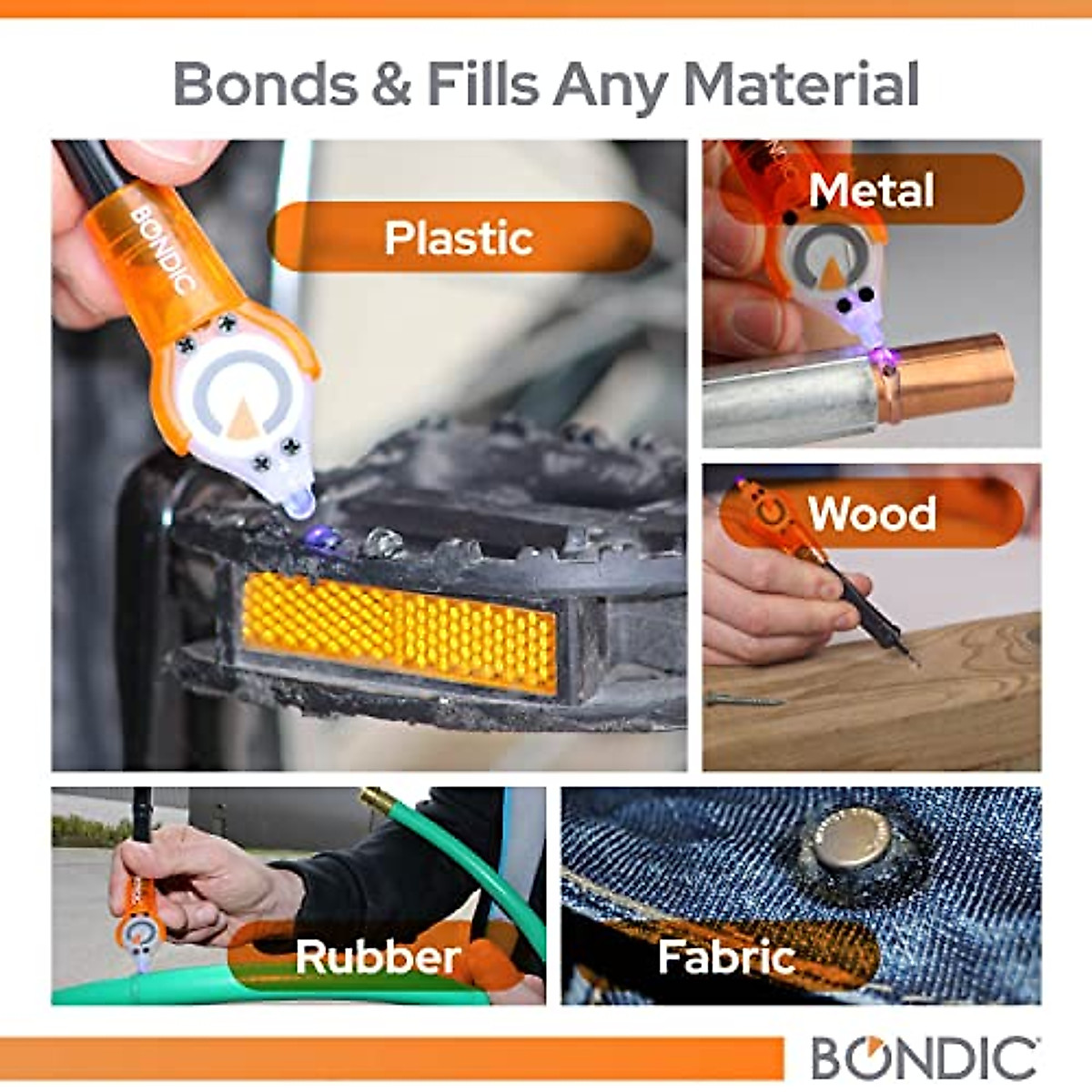 Bondic GO UV Glue Kit with Light, Super Glue, Liquid Plastic Welding Kit, (3ml) Adhesive Epoxy UV Glue, Bonds & Cures Instantly, Non-Toxic UV Resin Glue, Heat-Resistant & Waterproof, 2PK