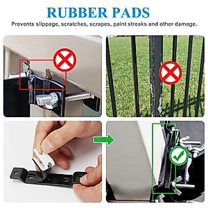 Flag Pole Bracket For Railing | Metal Flag Pole Holder For House, Square Railing, Wall - Two Installation Methods - Rust Free Bracket With Rubber Pads, Prevents Slippage, Scratches, 1" Diameter
