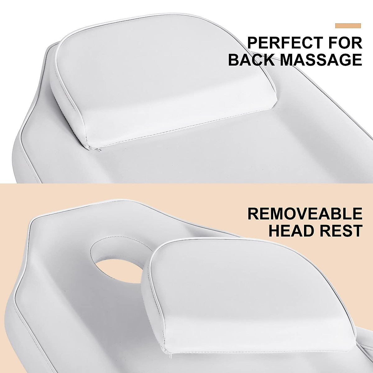 Artist hand Hydraulic Facial Table Tattoo Chair Massage Bed Adjustable Professional for Esthetician Beauty Spa Lash Bed for Eyelash Extensions Salon Equipment Barber Chair Salon Chair (White)