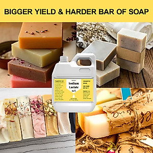 21.17 Ounce Sodium Lactate for Soap Making & Lotions, Premium Sodium Lactate Liquid, 60% Concentration, Cosmetic Grade, Moisturize Anti-Aging, Makes Soap Harder and Unmold Faster