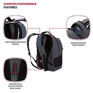 SwissGear 5918 Laptop Backpack, Grey, 17.75-Inch