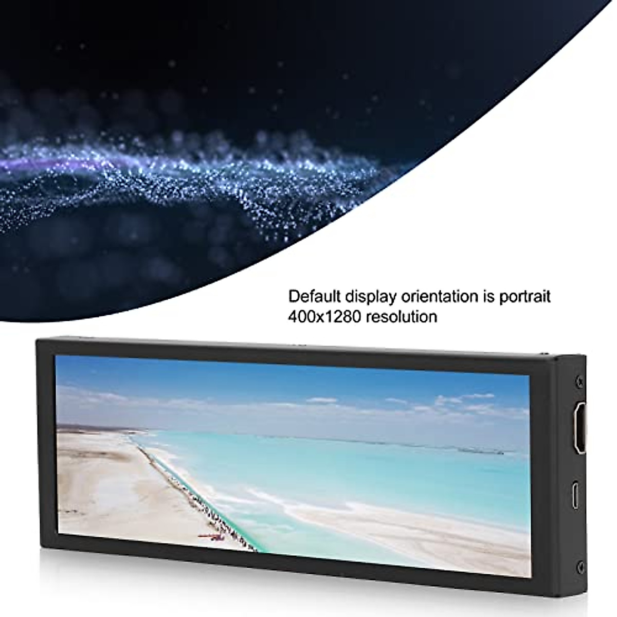 Hilitand PC Case Secondary Screen 7.9in TFT LCD Portable Monitor for Computer Laptop(Without USB)