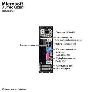 Dell Optiplex 980 Desktop / SFF High Performance Computer PC, Intel Core i5-650 Processor 3.2GHz, 8GB DDR3 Memory, 500GB HDD, Windows 10 Professional (Renewed) (500GB HDD DVW)