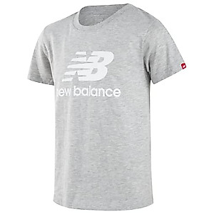 New Balance Girls' Athletic T-Shirt - 3 Pack Active Performance Sports Tee Bundle (7-16), Size 7-8, PurpleWhiteGrey