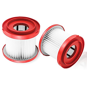 Funmit 49-90-1900 HEPA Wet Dry Vacuum Filter Replacement for Milwaukee Cordless M18 Vacuum 0780-20 0880-20 (2 Pack)