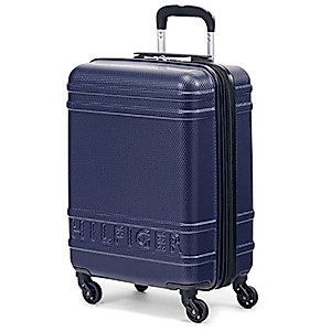Tommy Hilfiger Lexington Upight Hard Suitcase, Navy, 21"