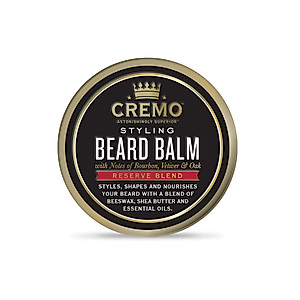Cremo Styling Beard Balm, Distiller's Blend (Reserve Collection), Nourishes, Shapes And Moisturizes All Lengths Of Facial Hair, 2 Ounce