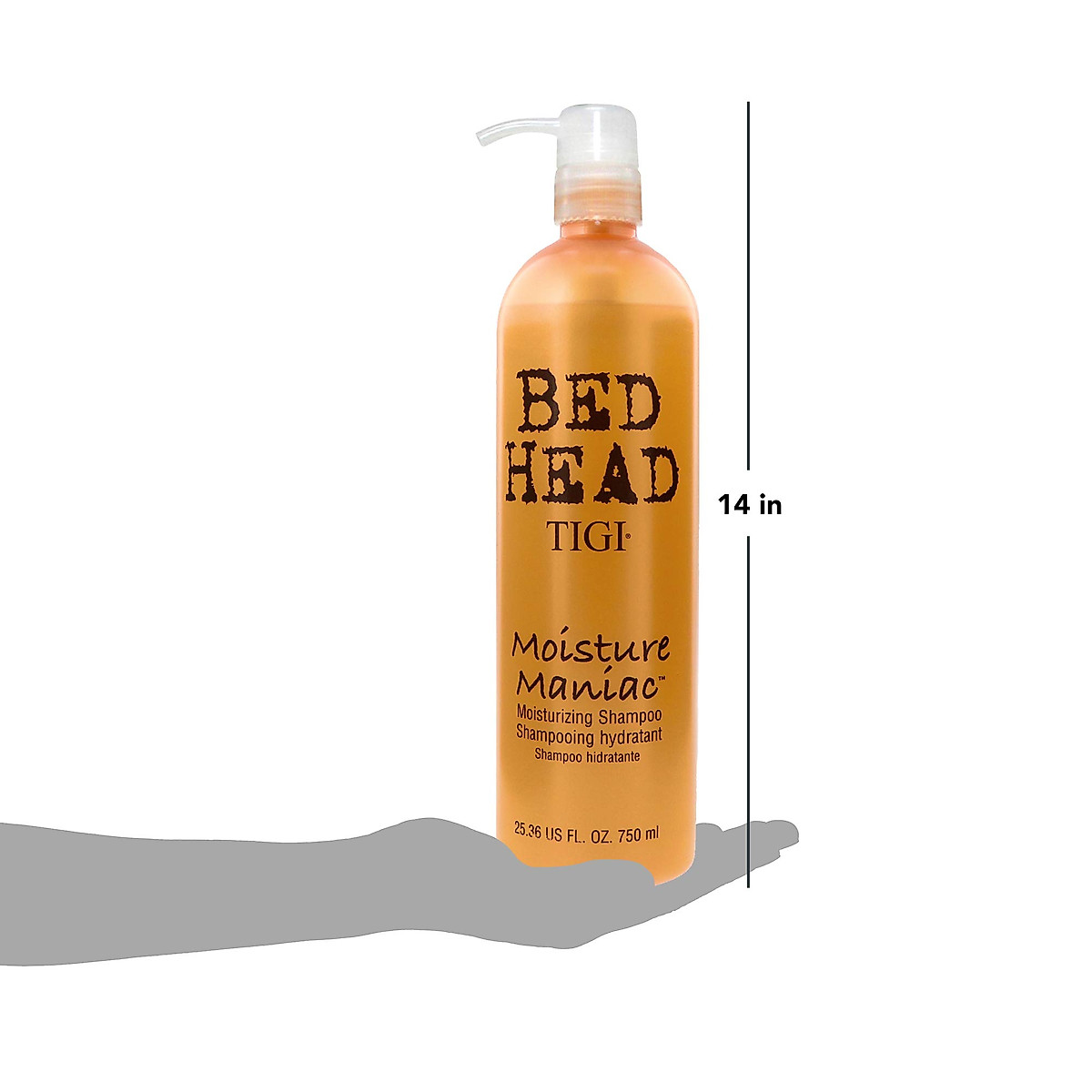TIGI Bed Head Moisture Maniac Shampoo - For Lightweight Moisture, Replensishes Shine & Smoothness, Moisturizes Hair, For All Hair Types, 25.36 oz (Pack of 1)