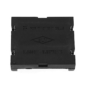 DGZZI DIY 2-Slot CR123A/16340 Battery Storage Box Holder Case with Pin Battery Clip