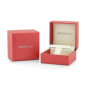 BERRICLE Sterling Silver Solitaire 3.6 Carat Pear Cut Cubic Zirconia CZ Anniversary Leverback Dangle Drop Earrings for Women, Rhodium Plated