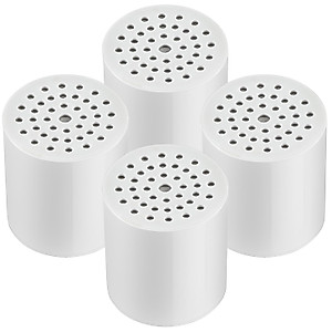 Cenipar 15 Stage Shower Filter Replacement Cartridge, High Output Shower Filter Cartridge Contain Vitamins C Shower Filter Refill Reduce Chlorine & Fluoride for Hard Water Improve Skin and Hair 4 Pack