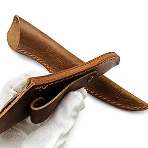 Cowhides Leather Straight Case Sheath For Kitchen Fruit Outdoor Tool Holsters Storage Bag Knives