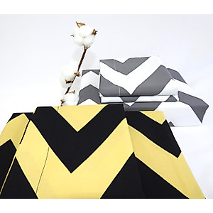 sheetsnthings King/California King - Chevron- Grey with White- 3pc Duvet Cover Set 100% Cotton Fiber Reactive Prints Duvet