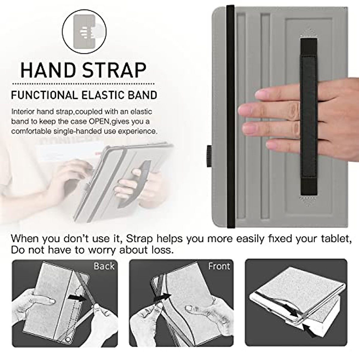 ZtotopCases for Samsung Galaxy Tab S8/S7 Case 11 Inch(SM-X700/X706/T870/T875/T878), PU Leather Folding Stand Cover with Auto Sleep/Wake & Multiple Viewing Angles, Support S Pen, Black