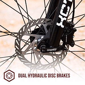 ROYCE UNION RHT Lightweight Aluminum Mountain Bike (Wine), 15 Inch Frame, 22 Speed Shimano Drivetrain, 29" Wheels