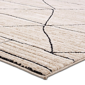 Jaipur Living, Soft 9x12 Large Area Rug, Easy Care, Moroccan, Geometric Beige/Brown Living Room Rug