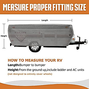 Leader Accessories Pop up Folding Camper Cover RV Trailer (10'-12')
