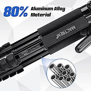 MACTREM 75 Inch Camera Tripod for Sony Canon Nikon, Lightweight Travel Video Aluminum Tripod Stand with Cell Phone Mount for DSLR/SLR