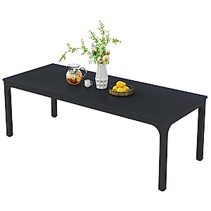 Tribesigns Black Dining Table for 6-8 Person, 78 inch Large Long Rectangle Kitchen Dinner Table for Dining Room, 78.7 x 27.5 x 29.5 Inches(Only Table)