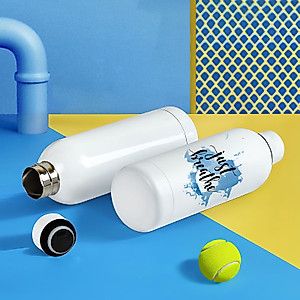 PlanetFlame 12 Pack 17 oz Sublimation Tumblers Bulk, Double-wall Insulated Stainless Steel Water Bottle Sublimation with Silicone Ring for Office,Gym,Travel, White