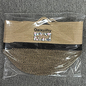 Oaixuilhy Cotton Rope Woven Storage Basket with Handles Cotton Blanket Organizer Laundry Basket Empty Gift Basket for Planter Shelf Desk Home Decor (12 x 12 Inches, Jute & Black)