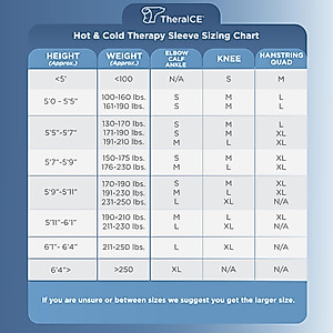 TheraICE Knee Ice Pack Wrap Compression Sleeve for Injuries, Reusable Gel Cold Packs Brace Also for Elbow, Ankle & Calf - Flexible Cold Wrap Recovery for Meniscus, ACL, MCL Pain Relief (M)