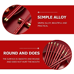 Homoyoyo Reusable Chopsticks 10 Pairs Chopsticks Hot Pot Fiberglass Household Chinese Gift