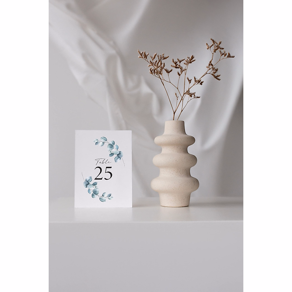 Table Numbers, Double-Sided Cards, 1-25 Plus Head Table Card, 4 x 6, Table Numbers for Wedding Reception, Anniversary, Baby Shower, Bridal Shower, Christmas, Parties, Events and Celebrations