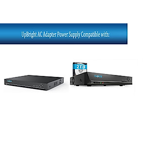 UpBright 48V AC/DC Adapter Compatible with Reolink RLN8-410 RLK8-510B2D2 RLK8-520D4 RLK8-520B2D2 RLK8-410B4-5 RLK8-410B2D2 RLK8-420D4 RLK8-800B4 8-Ch 8MP 8CH NVR DVR Camera Recorder 1.87A Power Supply
