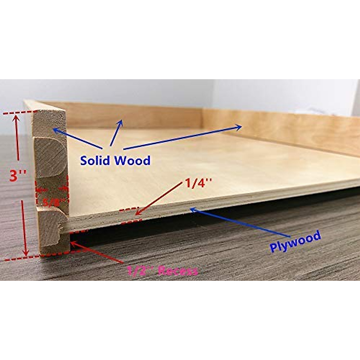 26'' Width Drawer Roll Wood Tray Drawer Box Kitchen Organizer Cabinet Slide Out Shelve, Pull-Out Shelf, Pantry Organization & Storage w/ Sliders-- DIY Project (Fits RTA Face Frame B30 and Pantry30)