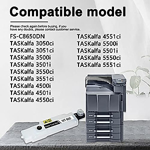 ARGINK WT 860 Compatible WT-860 (1902LC0UN0) Waste Toner Box Replacement for Kyocera WT 860 FS-C8650DN TASKalfa 3050ci 3051ci 3500i 3501i 3550ci 3551ci 4500i 4501i Printer, (2 Pack, Black)