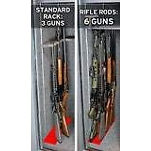 Gun Storage Solutions RR10SK-OR 10 Rifle Rod Starter Kit (Orange, 10 Rifle Rods and 15" x 19" Shelf Liner)