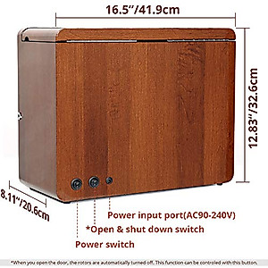LUKDOF Walnut Watch Winder for 8 Automatic Watches Winding+ 6 Storage Slots LED Backlight Watch Display Box Touchscreen Automatic Rotation Case with Quiet Mabuchi Motors for Men and Women Gift