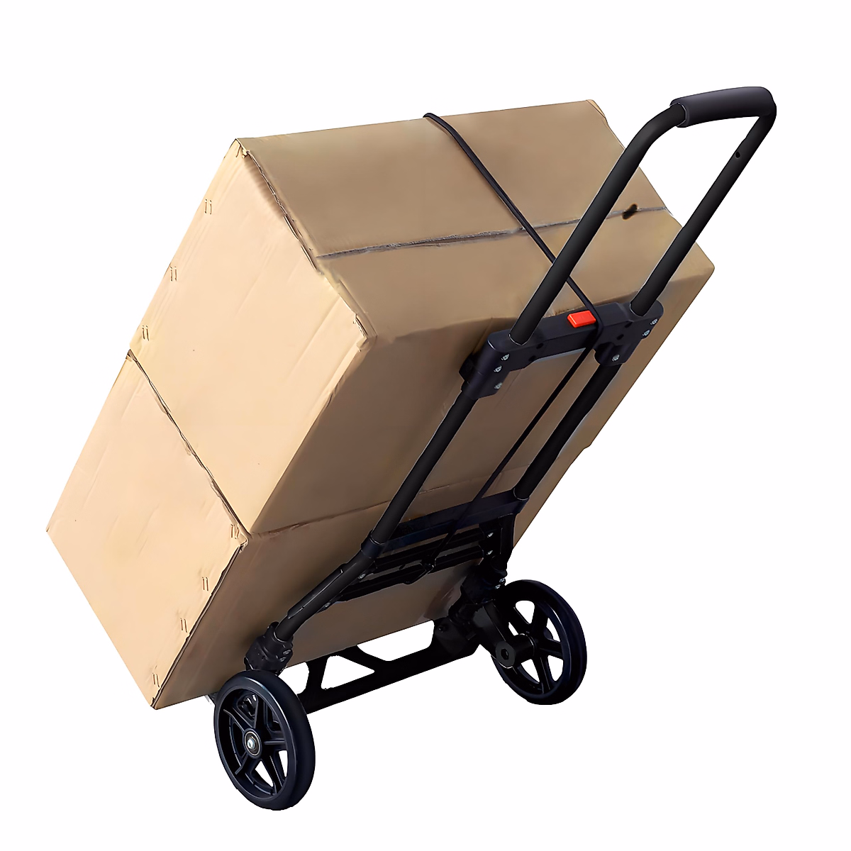 RJTEK【Material upgrading】 Folding Hand Truck and Dolly 220lb Capacity, Telescoping Handle, Heavy-Duty Luggage Trolley Cart Lightweight, Hand Cart and Dolly Ideal for Home, Auto, Office,Travel Use