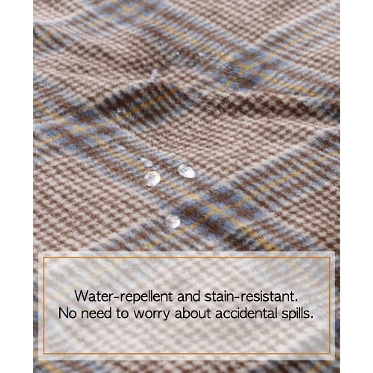 BJDesign Washable Kotatsu Futon Casual Checkered Design, 100% Polyester Fabric Material, Home and Living, Japanese Kotatsu Blanket (Brown, Rectangle (75 x 95 Inches))