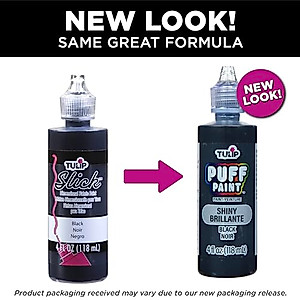 Tulip Puff Paint Slick Black 3 Pack, 4 Fl Oz (Pack of 3)